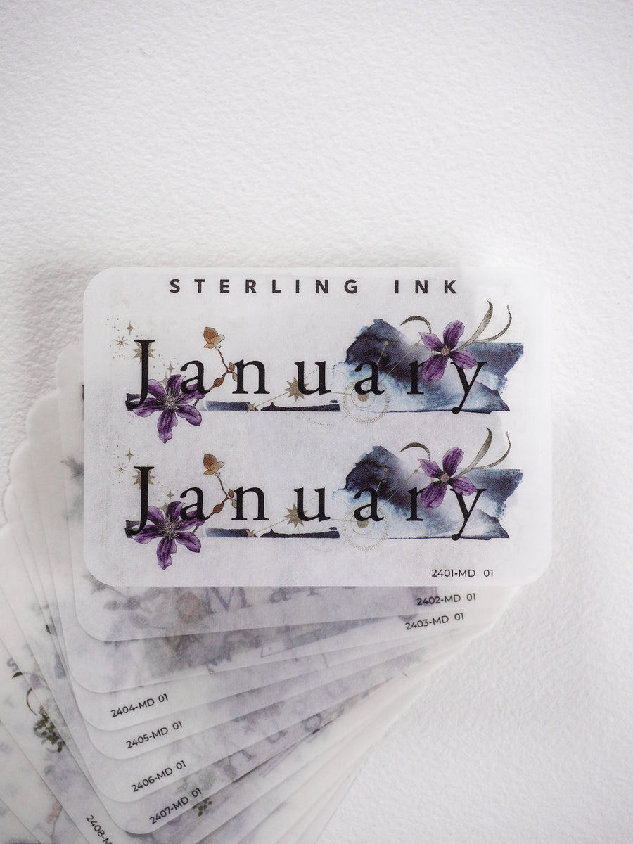 Month Sticker Set - January-December – STERLING INK