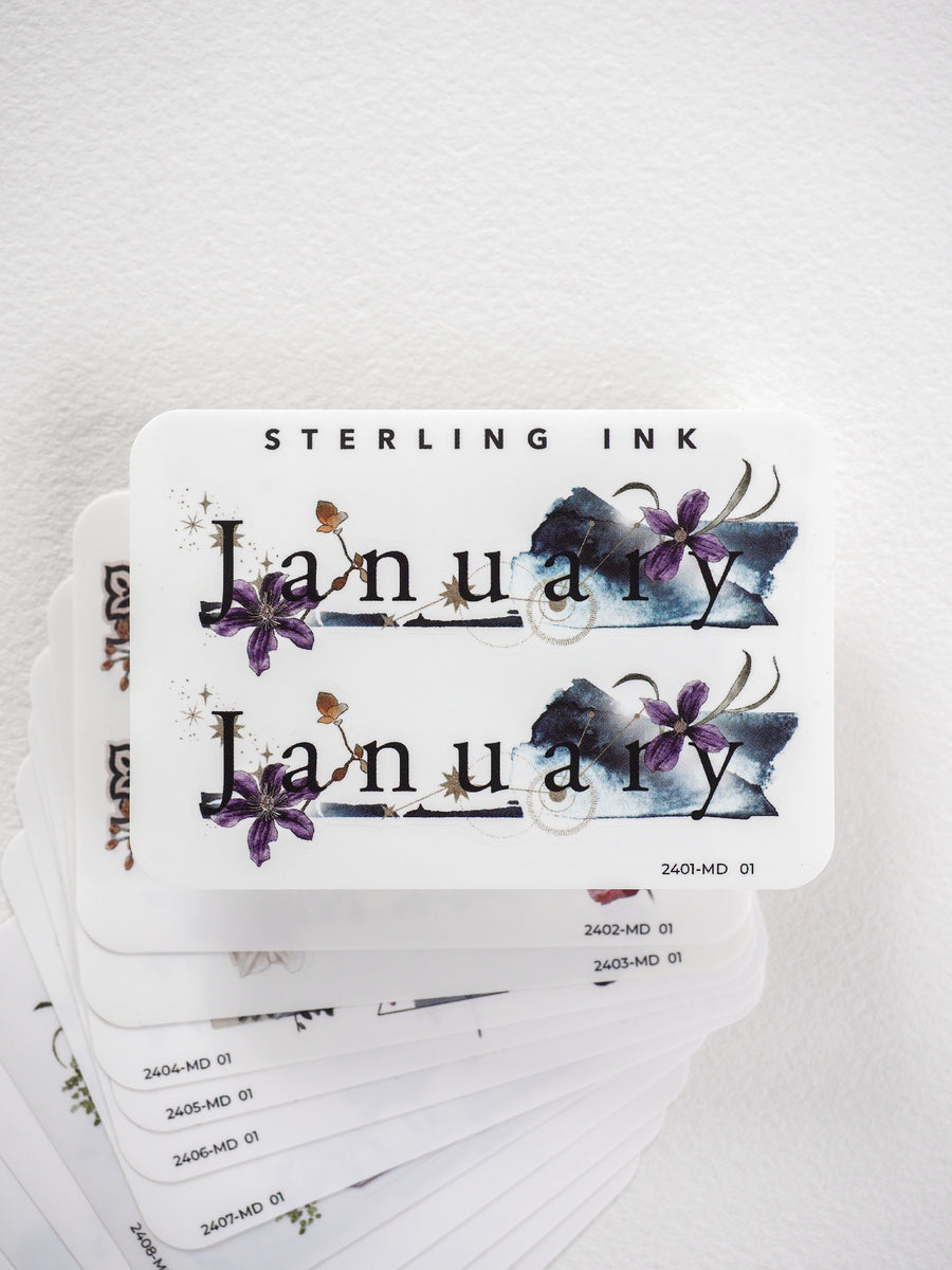 Month Sticker Set - January-December