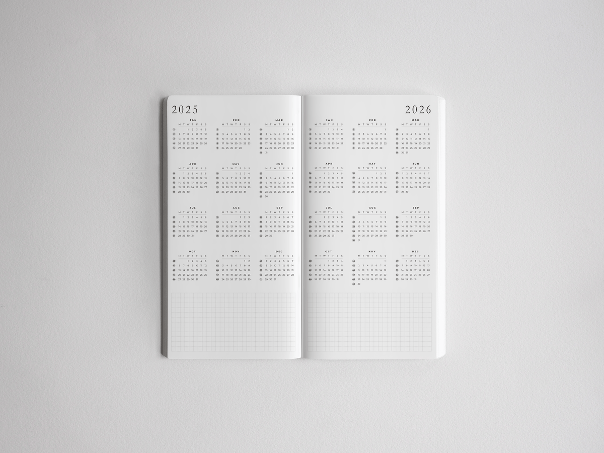 (2025-2026) Academic Planner N1 Horizontal Full Year | Common Planner